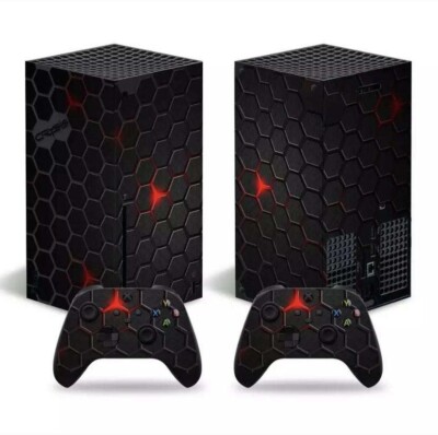 RED HEX POWER Xbox Series X Vinyl Skin STICKER Protector Decal Wrap ...