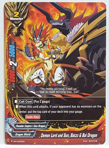 Future Card Buddyfight Demon Lord and Sun, Batzz & Bal Dragon PR/0335EN ...