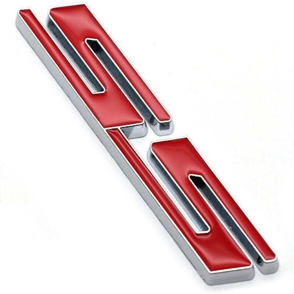 2 pcs Black and Red SS Car Emblem Car Body Decals for Chevy Camaro Gm ...