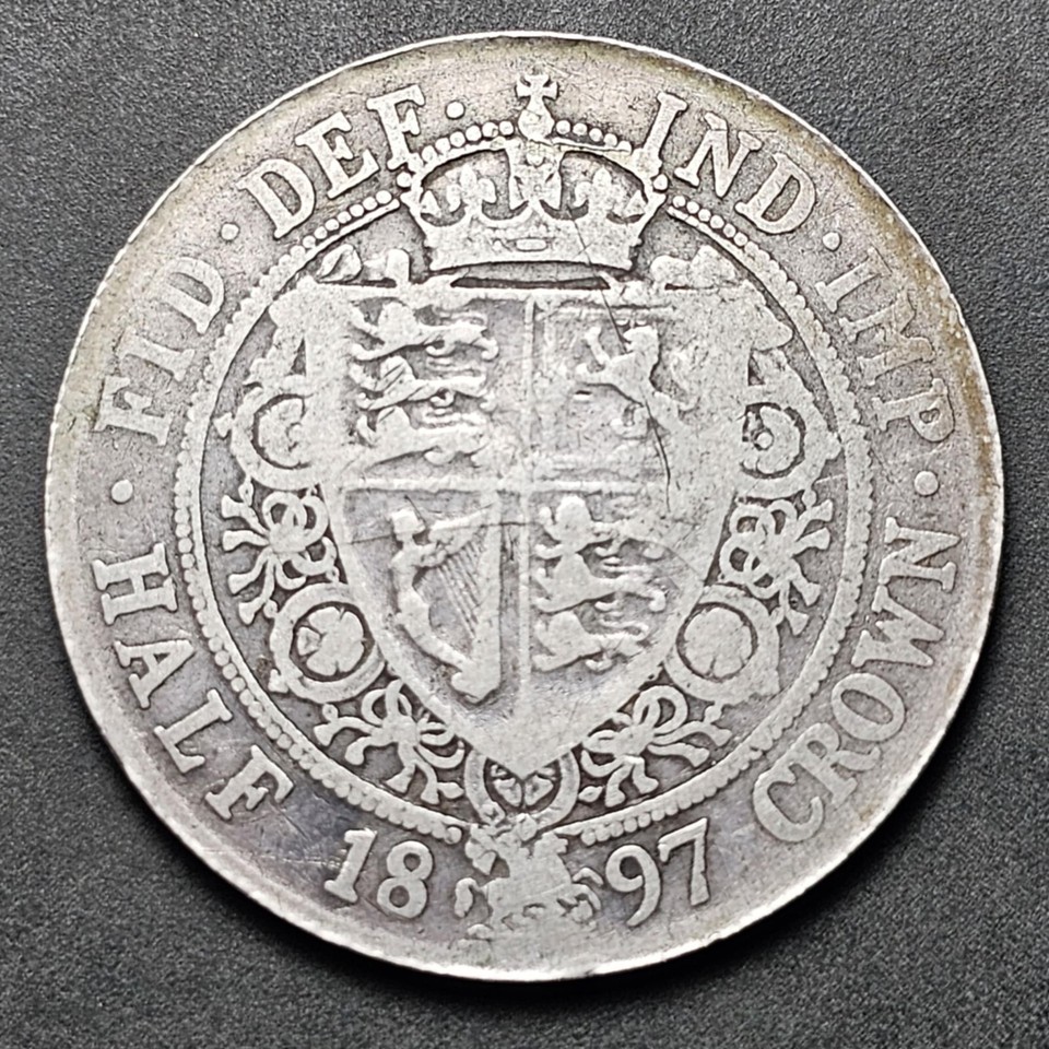 1897 Silver Half Crown Coin Queen Victoria Old Head | eBay