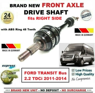 FOR FORD TRANSIT Bus 2.2TDCi ABS 2011-2014 BRAND NEW FRONT AXLE RIGHT ...