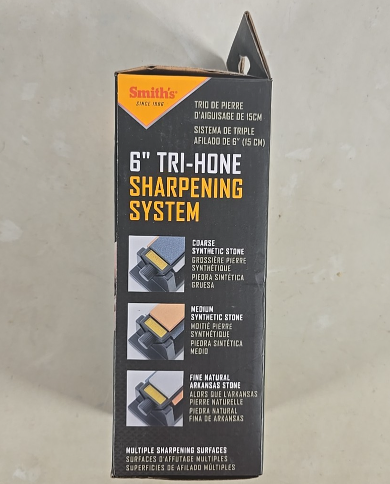 Smiths Tri-Hone Sharpening System Stone Knife 6-inch Fine, Medium ...
