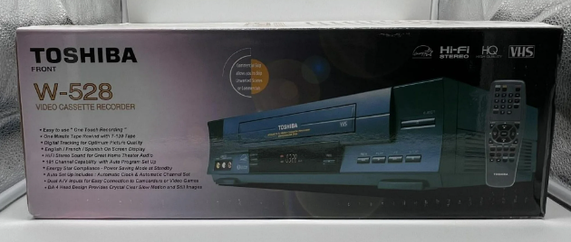 Toshiba W-528 4 Head Video Cassette Recorder - Black for sale online | eBay