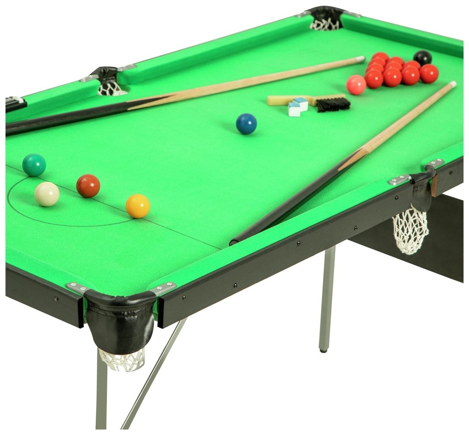 Hy-Pro 4ft 6in Folding Snooker and Pool Table | Compact Indoor Game ...