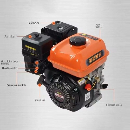 170F Gasoline Engine Single-cylinder Four-strokecultivator Spraying ...