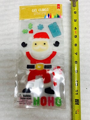 Gel Clings Santa Clause 33 piece count for window use NEW IN SEALED ...