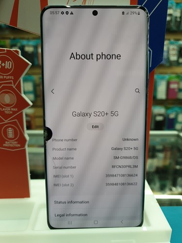 Samsung Galaxy S20 Plus 5G SM-G986B 128GB Dual SIM Unlocked - FAULTY ...