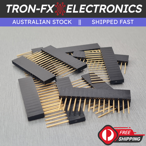 10PCS 15 Pin Long Leg Single Row Female Header Socket 2.54mm Pitch 15P ...