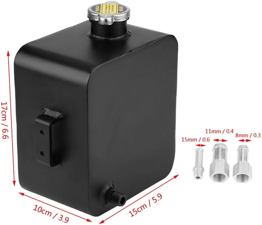 2.5L Aluminum Radiator Coolant Overflow Recovery Water Tank Bottle ...