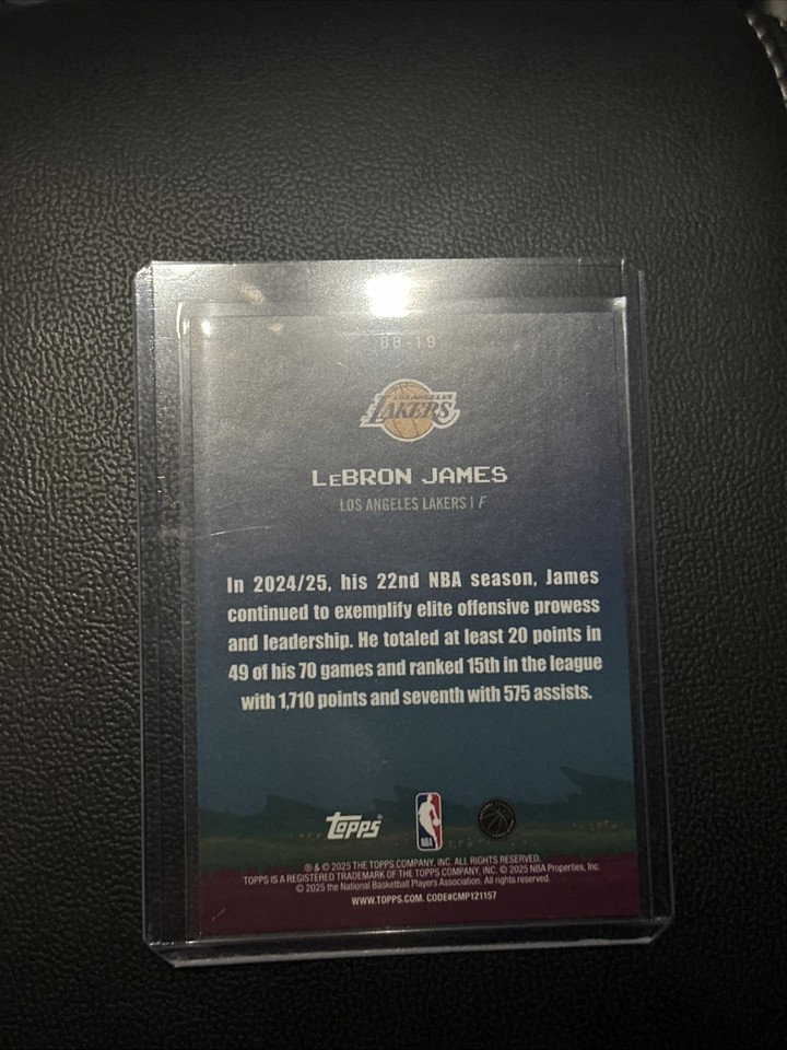 Lebron James 2025-2026 Topps 8-Bit Ballers Insert | eBay