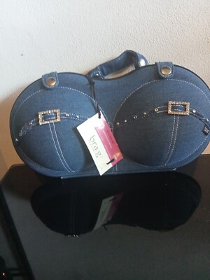 The Brag Company Bra Bag Denim Look With Dimonties. | eBay