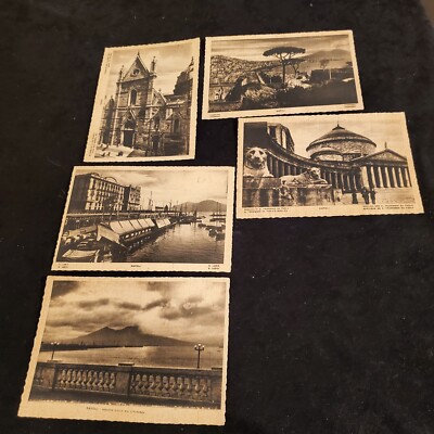 NAPLES, NAPOLI, ITALY, VINTAGE POSTCARD World War II Era Lot of 5 #4 ...