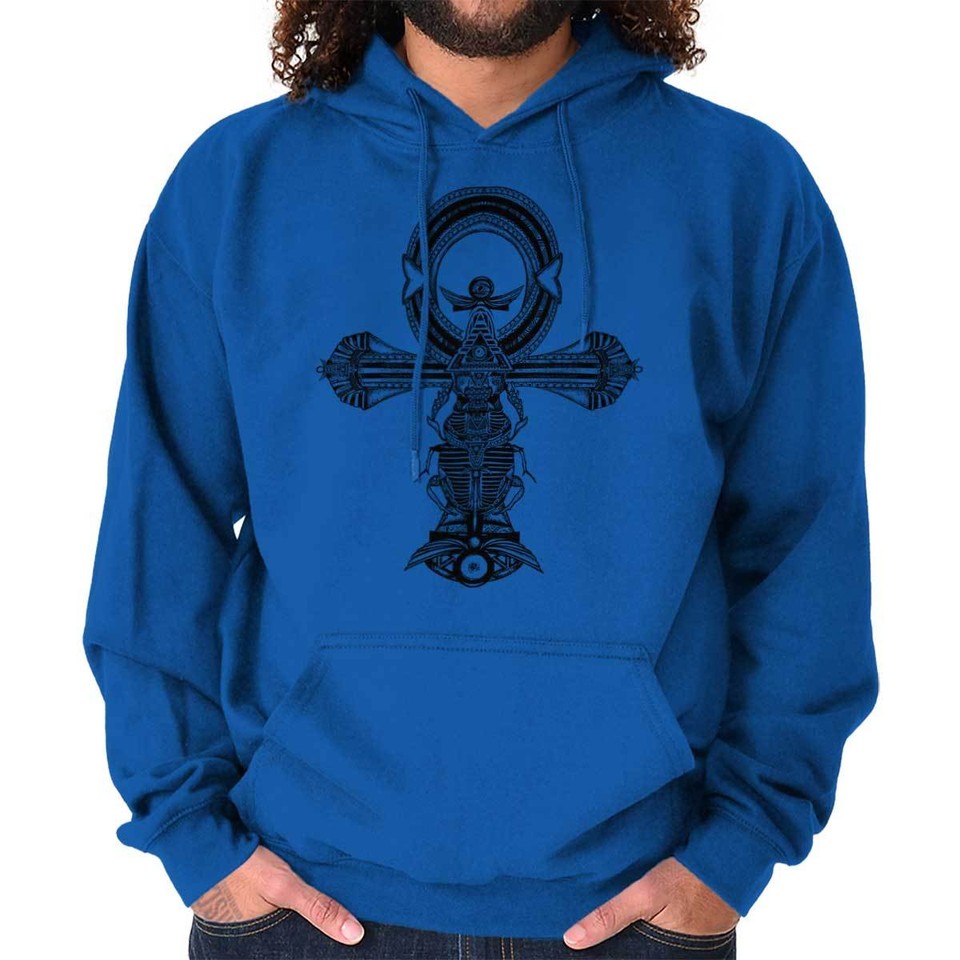 Ancient Egyptian Ankh Scarab Beetle Life Hoodie Hooded Sweatshirt Men ...