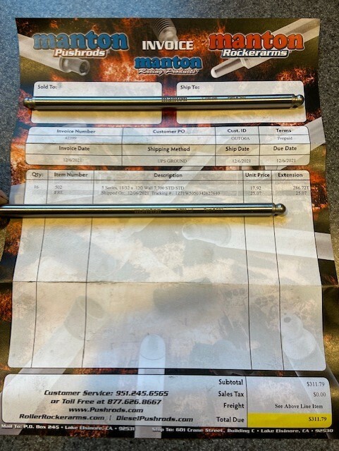 MANTON RACING PRODUCTS pushrods | eBay