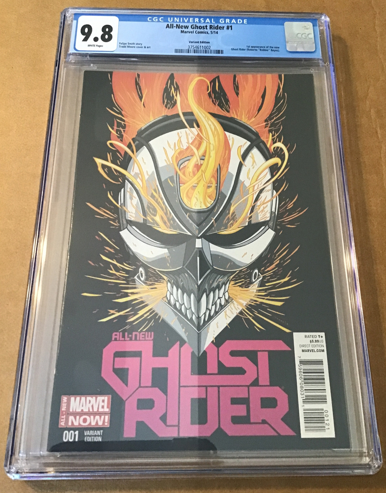 All-New Ghost Rider #1 CGC 9.8 1:50 Tradd Moore Variant 1st Robbie ...