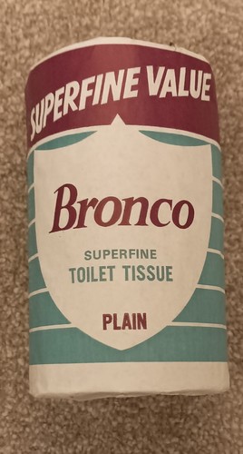 1940s /1950 Toilet Roll British Bronco plain Superfine Value Toilet ...