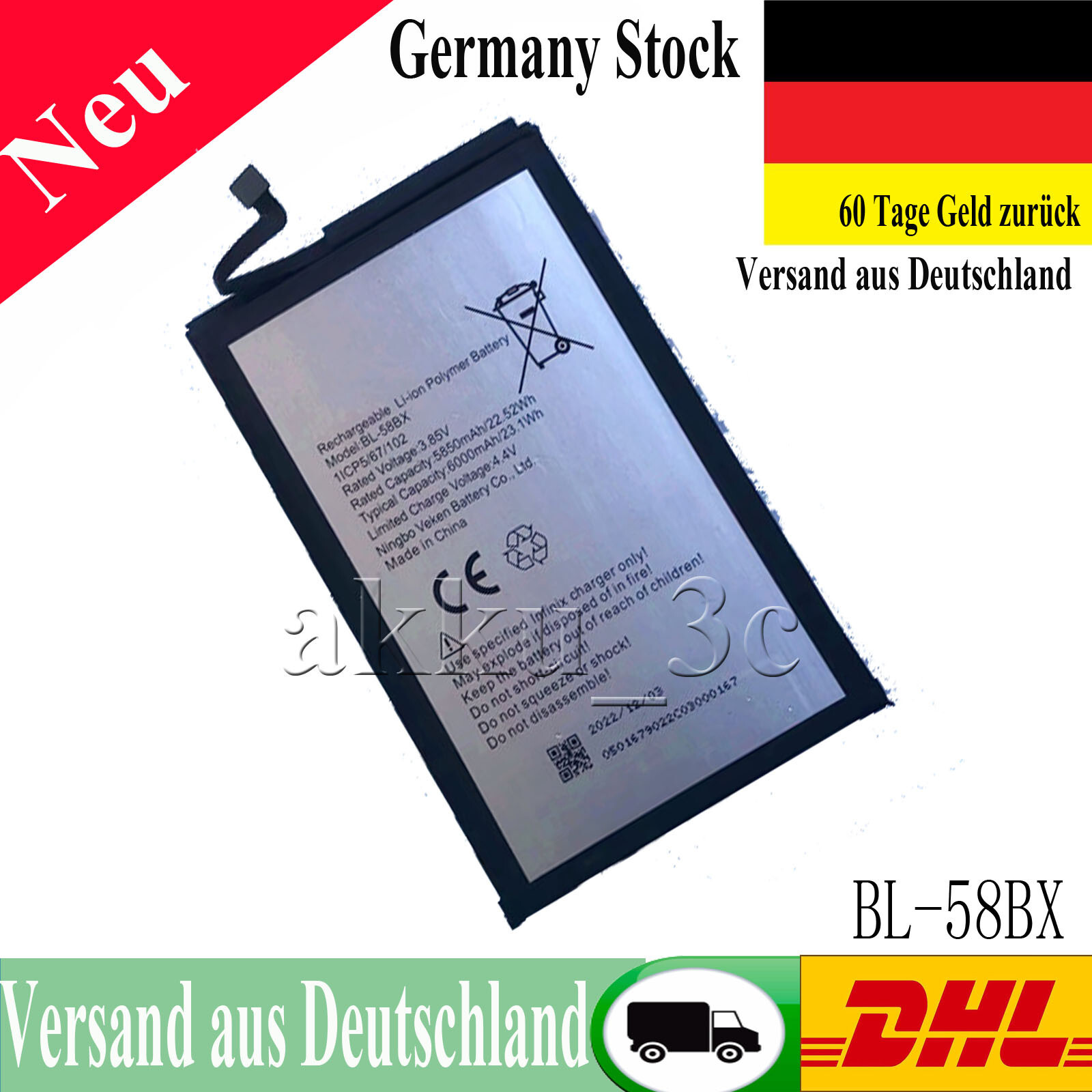 Batterie Bateria Akku für infinix Hot9play x680 Smartphone Battery ...