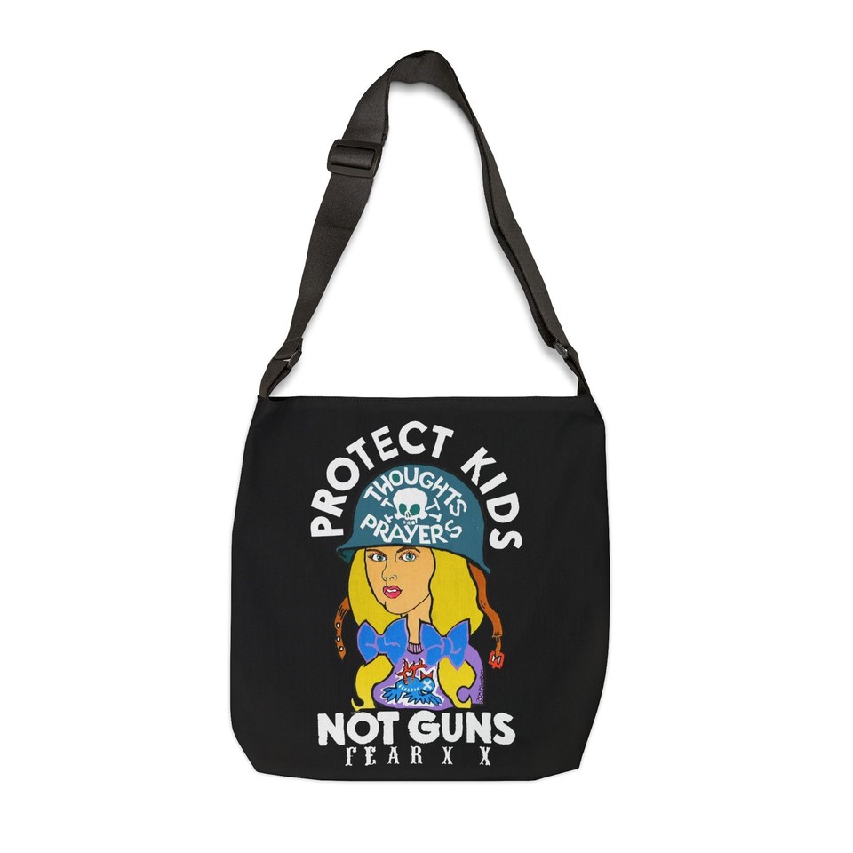 Anti Gun Tote Bag, Protect Kids Not Guns Carryall on Adjustable Tote ...