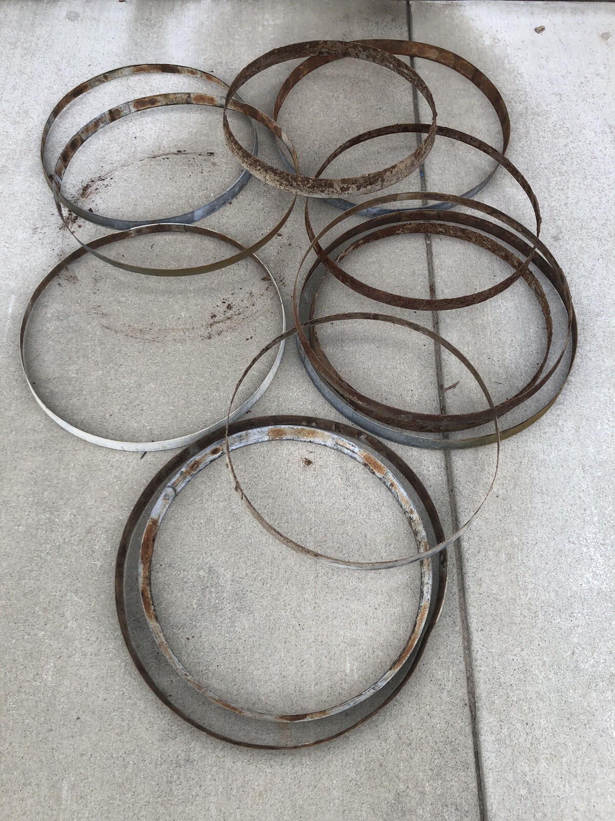 12 Antique Barrel Straps Wine Cask Whiskey Barrel Rings Rusty Vintage ...