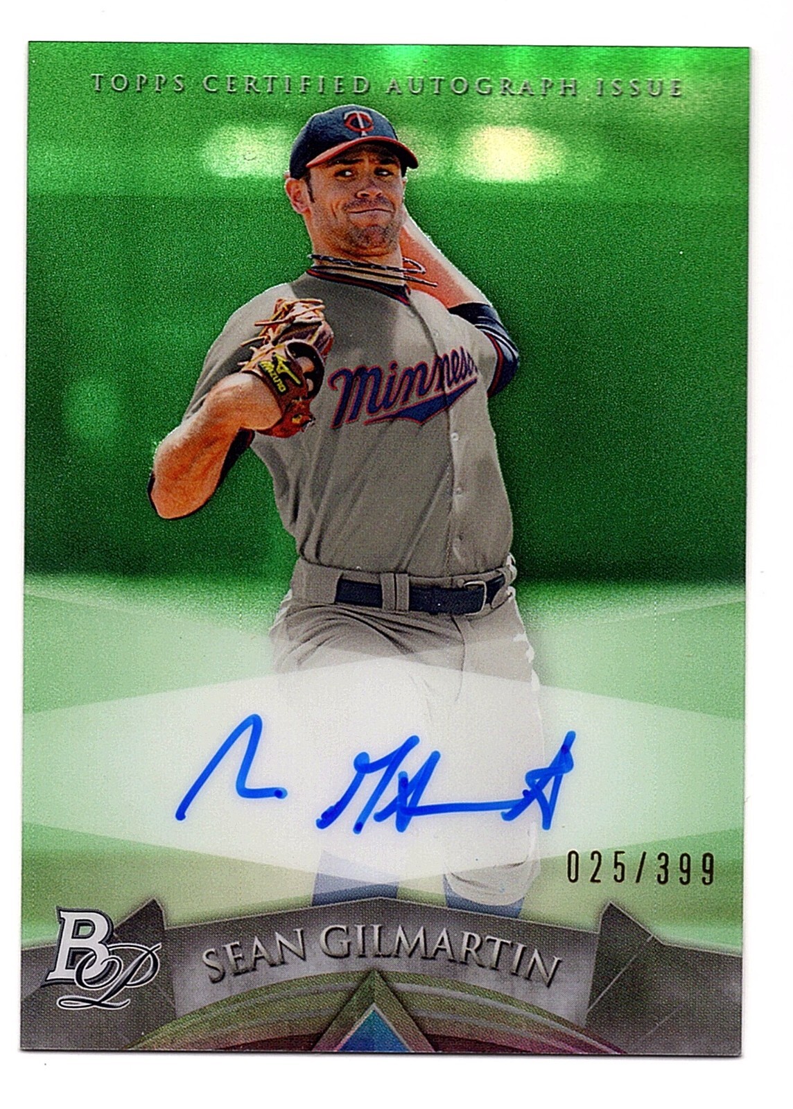 2014 Bowman Sterling Sean Gilmartin Autograph #d /399 - Minnesota Twins ...
