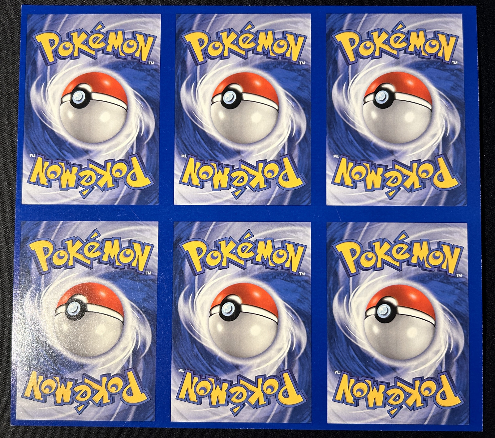 NFC Uncut Sheet of 6 Neo Genesis Non-Holo Pokemon Cards Miscut ...