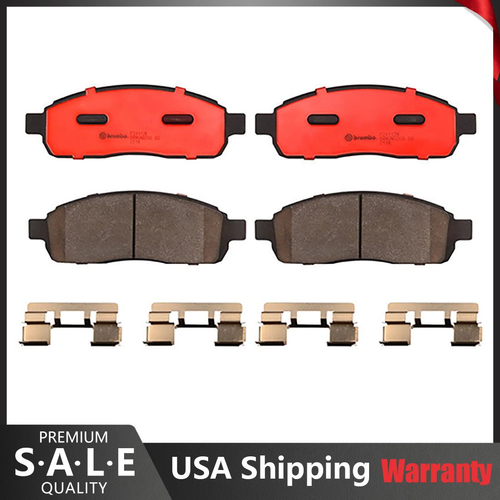 For Ford F-150 XL XLT STX FX4 Lariat Brembo Front Brake Pad Set Slotted ...