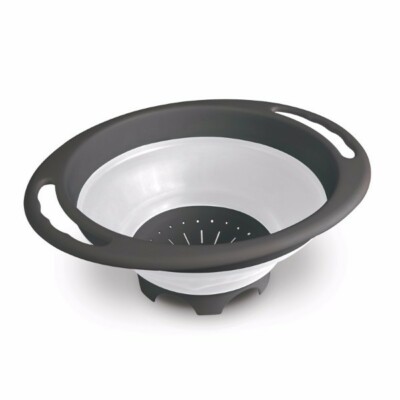 Kampa Compact Collapsible Large Colander Grey For Camping Festivals ...