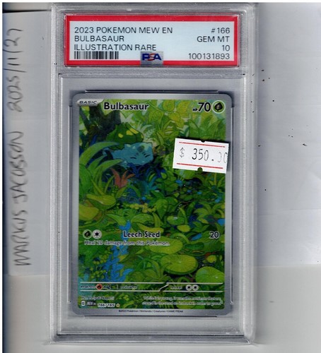 BULBASAUR IR 151 PSA 10 | eBay