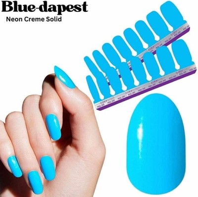 Color Street Blue-dapest - Solid Neon Electric Blue -Retired | eBay
