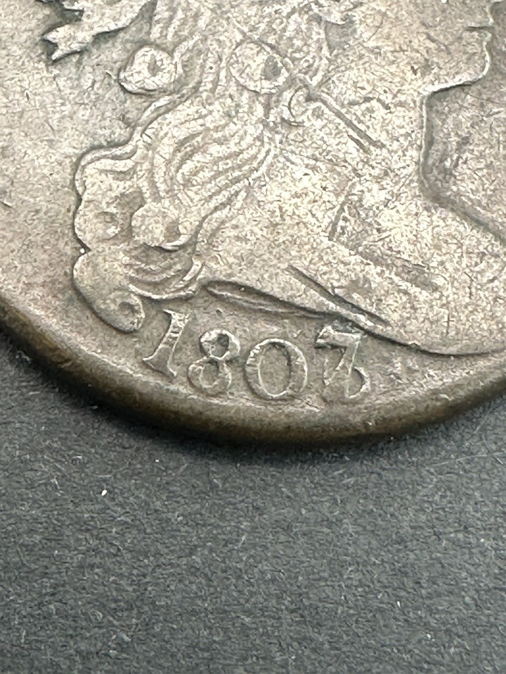 1807/6 Draped Bust Large Cent Overdate US Penny | eBay