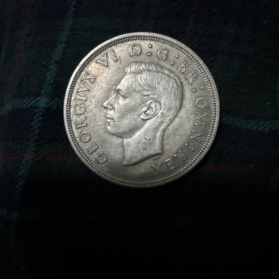 1937 King George VI Silver Coronation Crown 0.500 | eBay UK