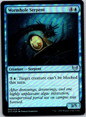 Magic the Gathering Foil Wormhole Serpent Strixhaven: School of Mages ...