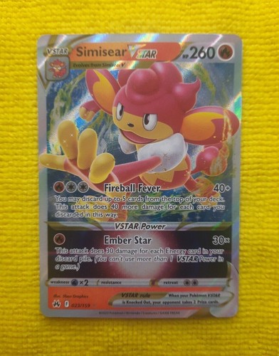 Simisear VSTAR 023/159 - Crown Zenith - Ultra Rare - Pokémon TCG - Near ...