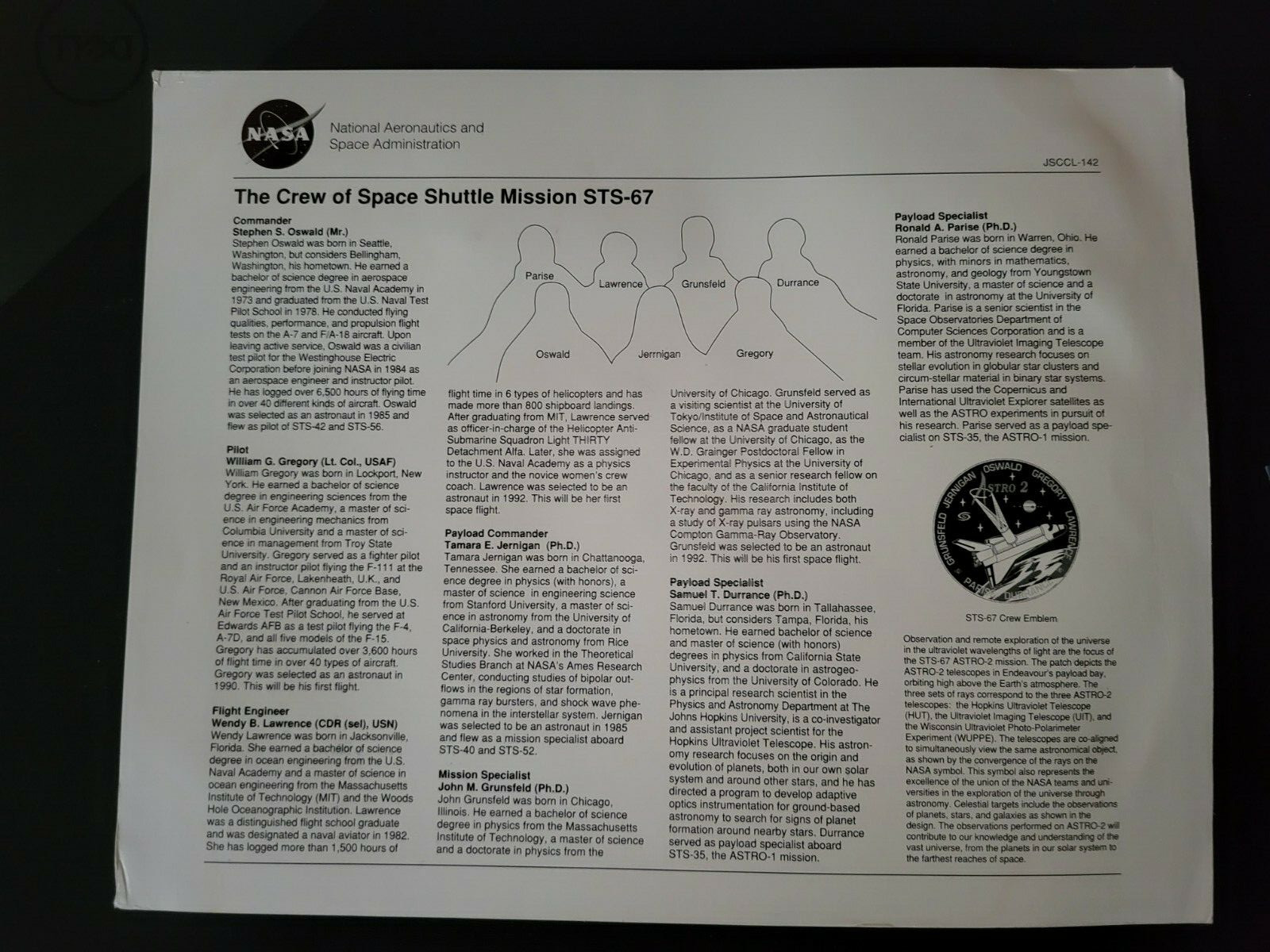 astronauts Wendy Lawrence & Sam Durrance | Grelly USA