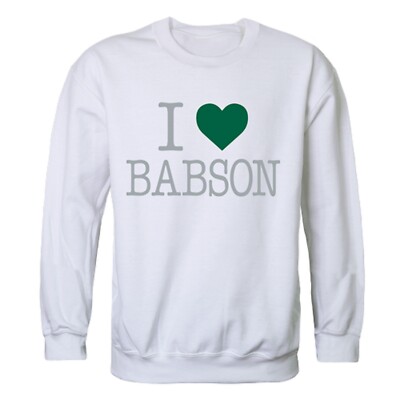 Babson College Beavers I Love Crewneck Sweatshirt Sweater | eBay