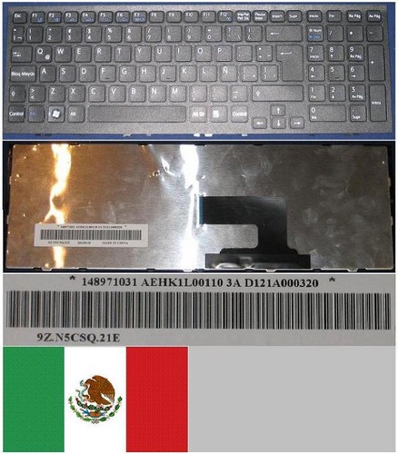 Keyboard Qwerty Latin American SONY VAIO VPC-EH, 148971031 9Z.N5CSQ.21E ...