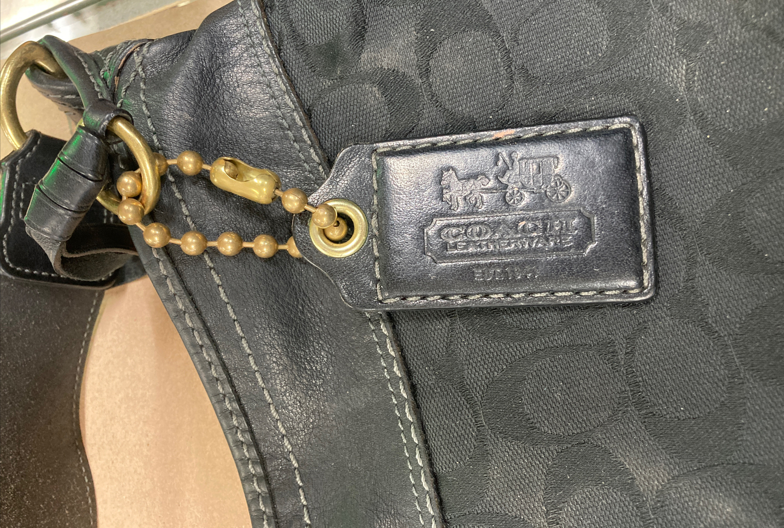 Coach Handbag Soho Signature Black Jacquard G0768-11437 Canvas/Leather ...