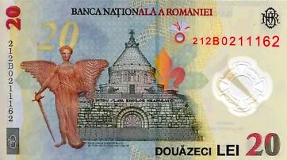 2021 Romania 20 Lei Polymer Note. Circulated Banknote Twenty Romanian ...