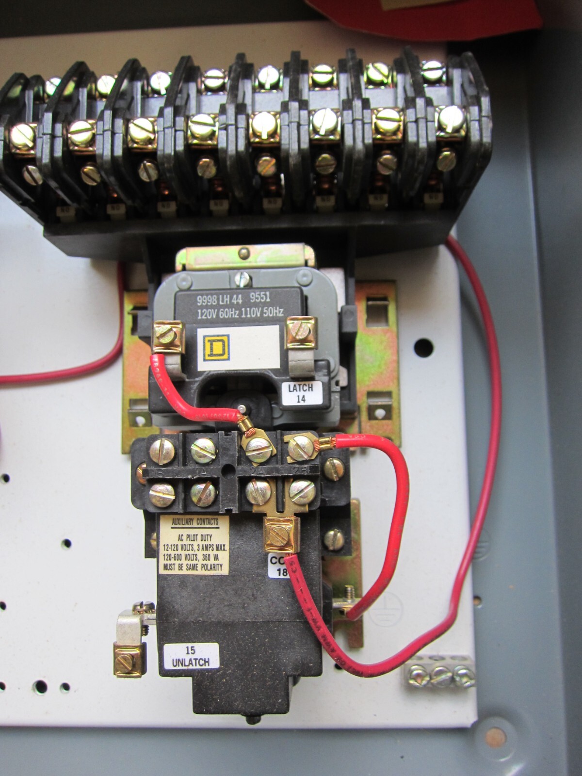 Square D 8903 LXG80 NEMA1 8P 120V Coil Lighting Contactor w Transformer ...