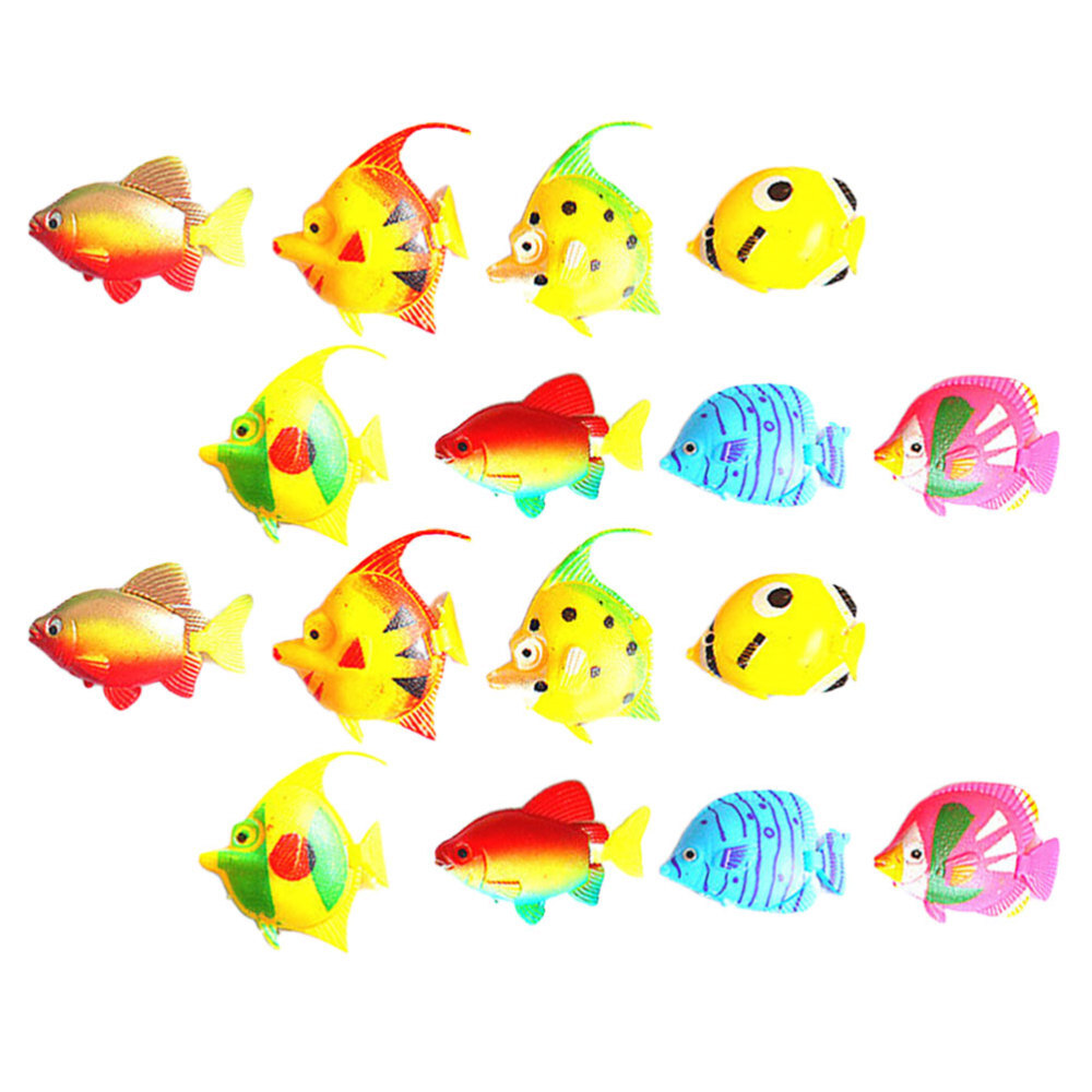 24pcs aquarium plastic fish Tropical Fish Ornaments Artificial Moving ...