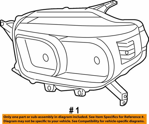 81130-35520 Toyota Unit assy, headlamp, rh 8113035520, New Genuine OEM ...