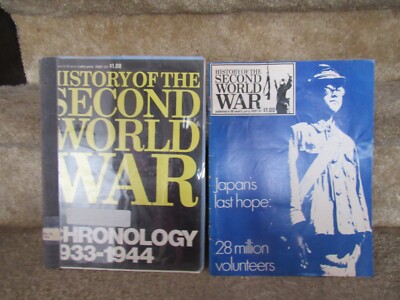 Lot Of 4 HISTORY OF THE SECOND WORLD WAR Magazines Plus two others ...