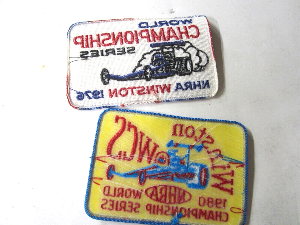 NHRA 1976 & 1980 Winston World Championship Series Drag Racing Patches ...