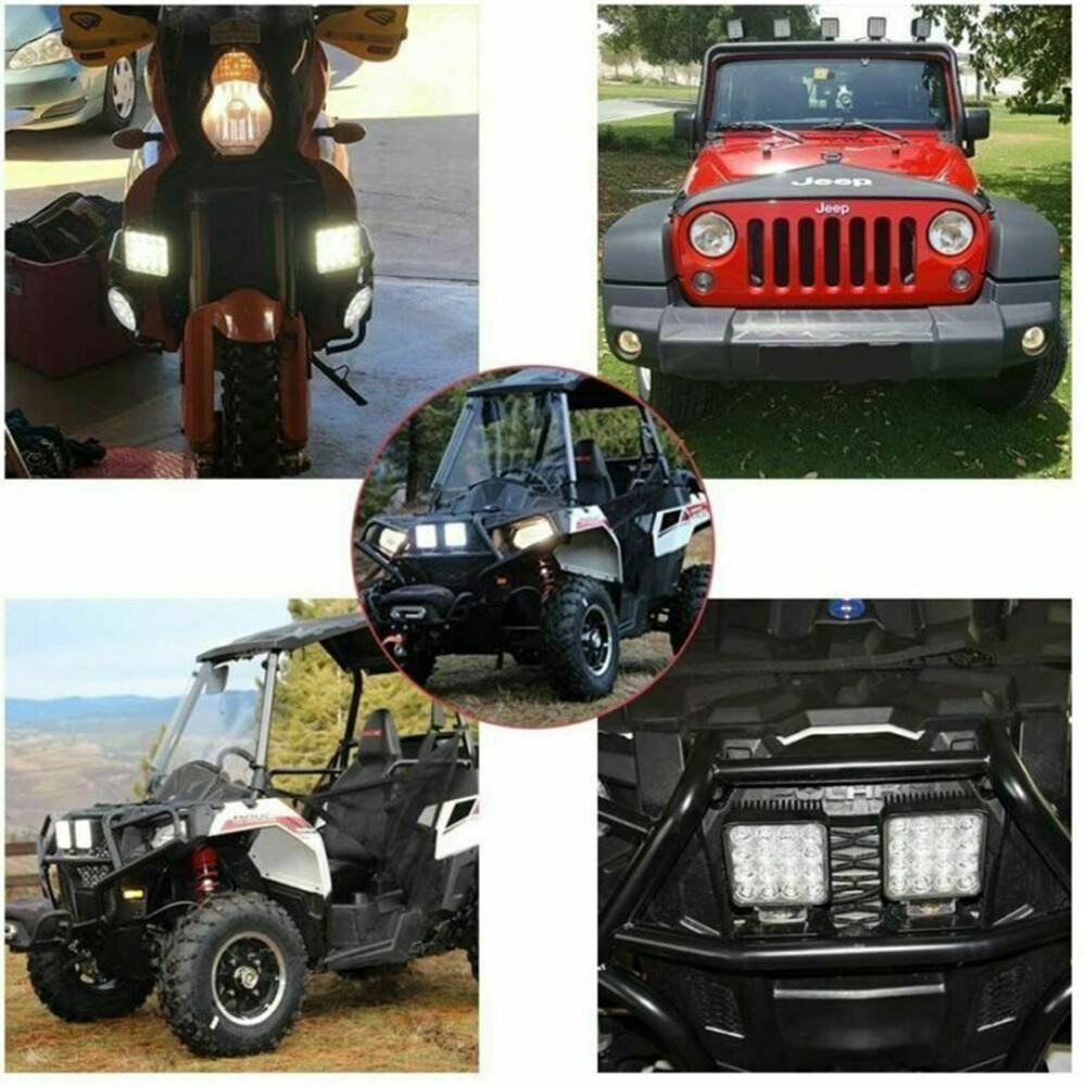 LED Arbeitsscheinwerfer KFZ 2X 48W 12V 24V Auto Strahler Traktor ...