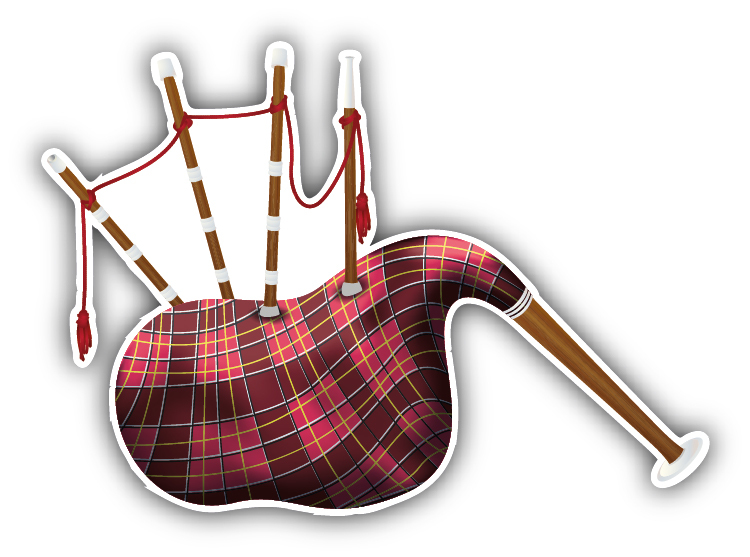 Scottish Bagpipe Car Bumper Sticker Decal 5'' x 4'' | eBay