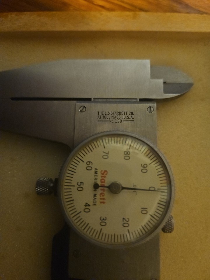 AMERICAN MADE STARRETT 12" Inch Dial Caliper Model 120 Nice tool w ...
