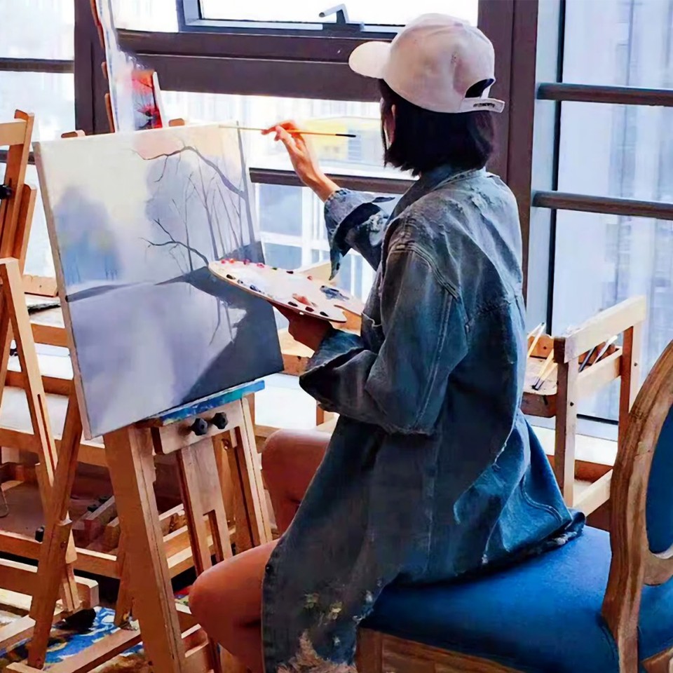 4 Pcs Canvas for Painting Artist Canvases Wood Stretched Cotton Oil ...