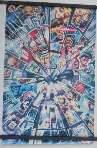 X-MEN SHATTERED MARVEL COMICS POSTER 1994 22x34 MAGNETO BACK STORM ...