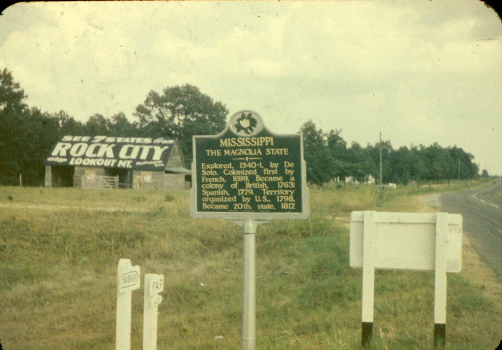vintage 35mm slide Mississippi state line sign 1954 | eBay
