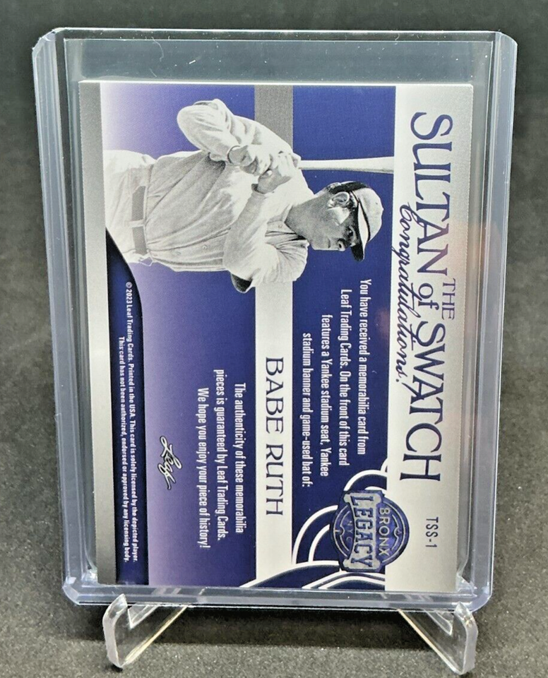 2023 Leaf Bronx Legacy The Sultan Of Swatch BABE RUTH Triple Patch Ruby ...